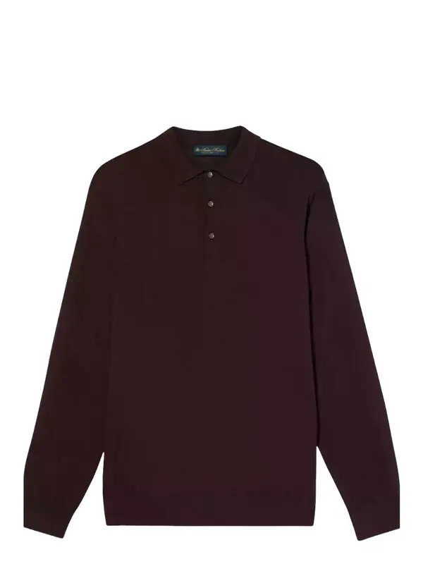 Brooks Brothers Wool Knit Polo Shirt - Brown
