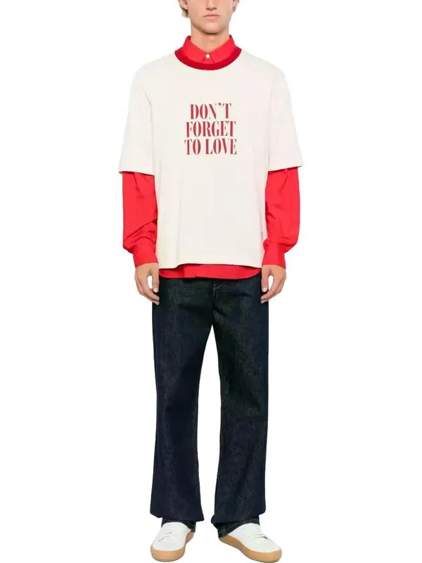 AMI Paris Don't Forget To Love T-shirt - Neutrals