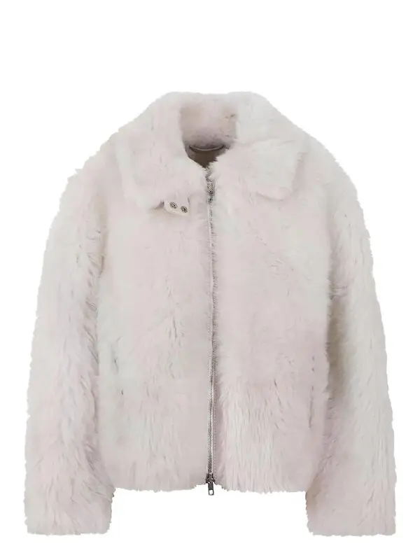 DESA 1972 Shearling Zip-up Jacket - Neutrals