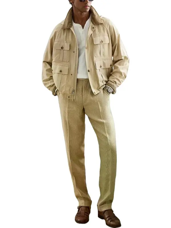 Ralph Lauren Purple Label Pembroke Hooded Military Jacket - Neutrals