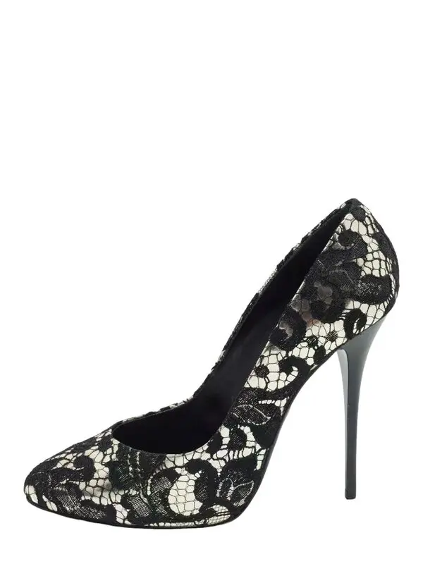 GIUSEPPE ZANOTTI Lace Pointed-toe Pumps - Black