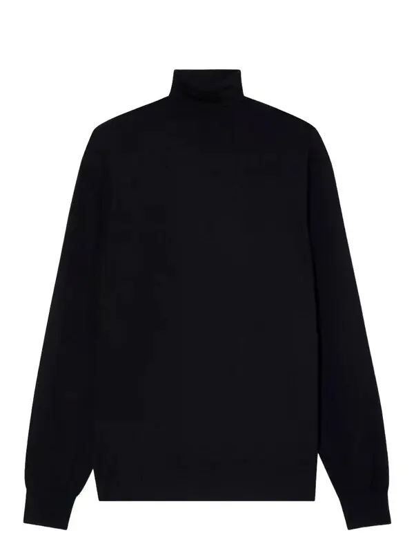 Brooks Brothers Ribbed-trim Turtleneck Sweater - Blue