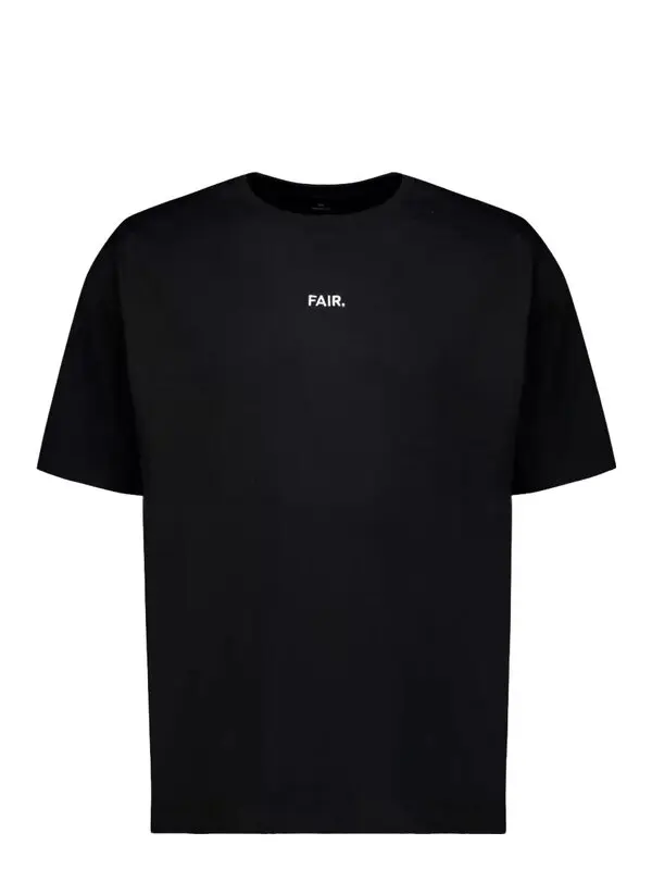 FAIR Logo-embroidered Oversize T-shirt - Black