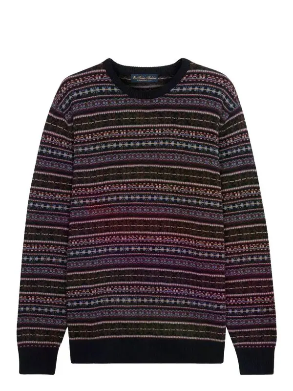 Brooks Brothers Fair Isle Lambswool Sweater - Blue