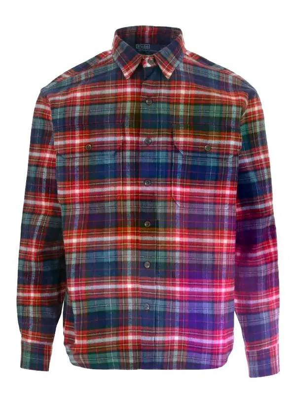 Polo Ralph Lauren Classic Fit Plaid Flannel Workshirt - Red