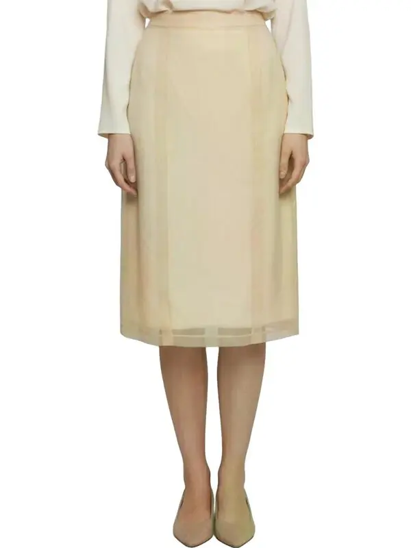 Gucci Sheer Layered A-line Midi Skirt - Neutrals