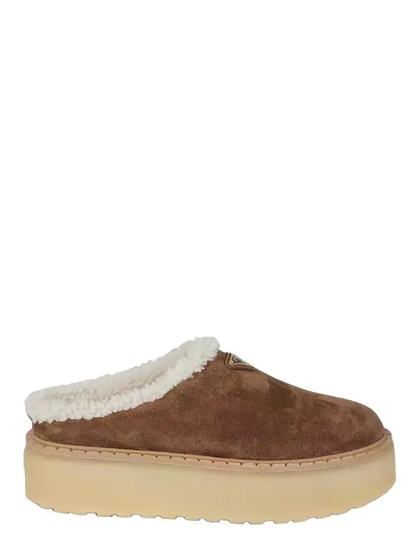 Prada Suede Slippers - Brown