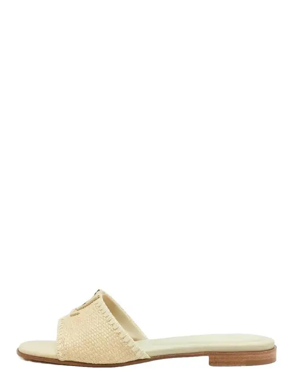 LOUIS VUITTON Mare Logo-plaque Flat Sandals - Neutrals