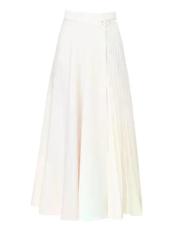 NISSA High-waisted Midi Skirt - Neutrals