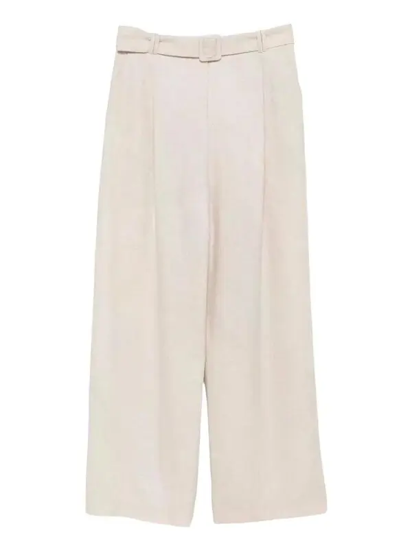 Eleventy Belted Pleated Trousers - Neutrals