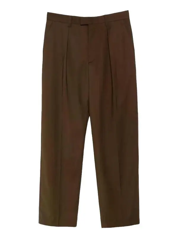 Sandro Gerard Pleated Wide-leg Trousers - Brown