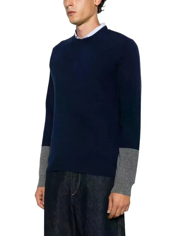 Comme Des Garçons Colour-block Sweater - Blue