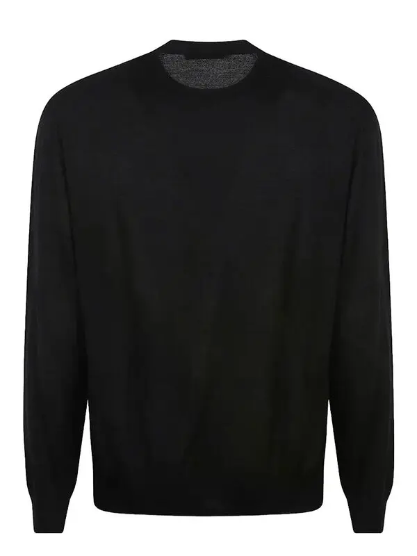 CRUCIANI Crew-neck Knitted Sweater - Black