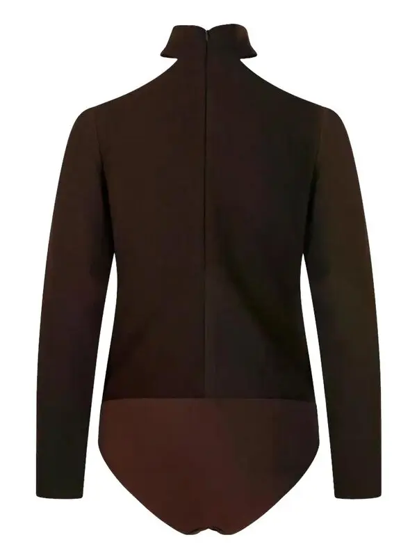 OSCAR THE COLLECTION Aimée Cut-out High-neck Bodysuit - Brown