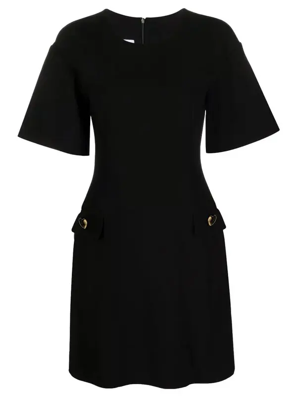 Moschino Fitted Short-sleeve Dress - Black