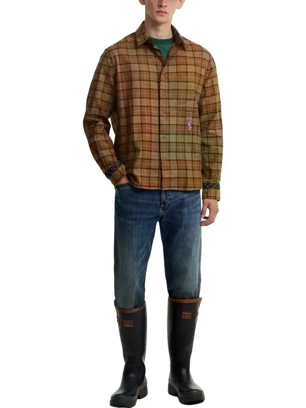 Barbour X Paul Smith Tartan-pattern Long-sleeve Shirt - Brown
