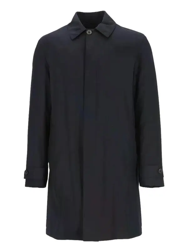 Corneliani Quilted-lining Car Coat - Blue