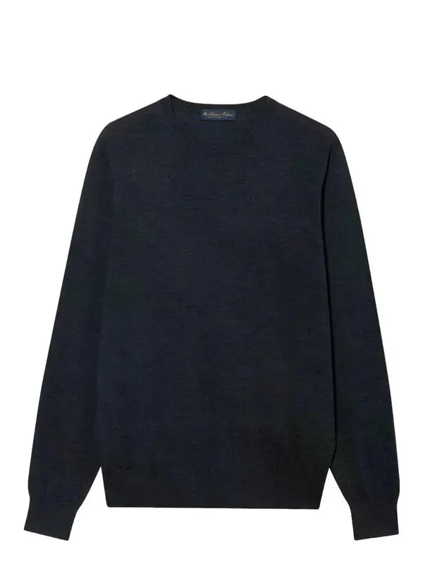 Brooks Brothers Crew-neck Ribbed-trim Sweater - Grey