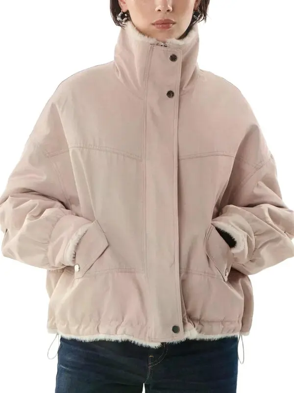GIOVANNI PARIS Elton Reversible Faux Fur-collar Jacket - Neutrals