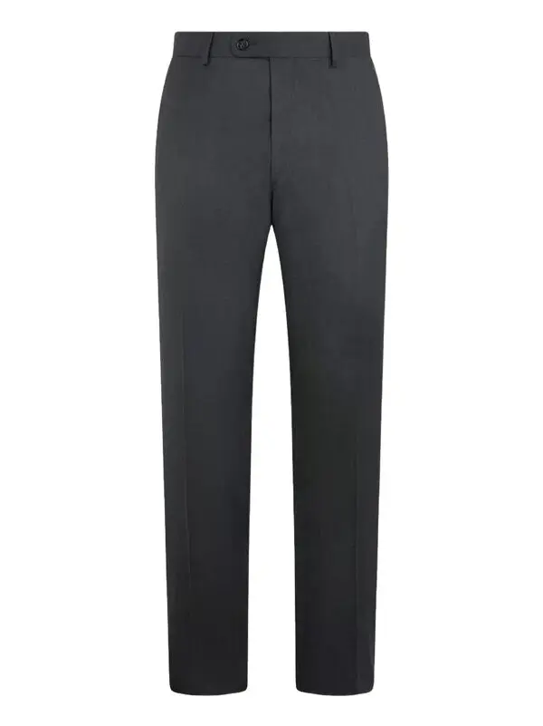Brooks Brothers Flat-front Twill Trousers - Grey