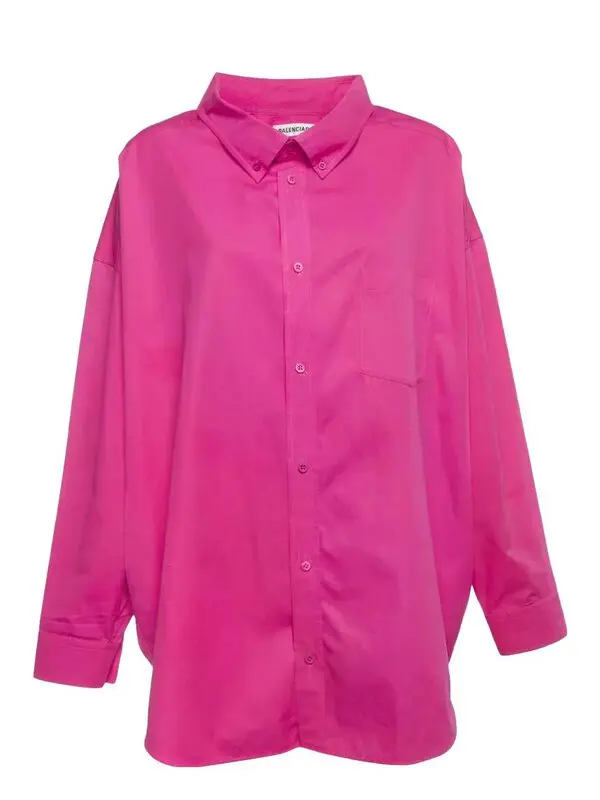 Balenciaga Logo-print Oversized Shirt - Pink