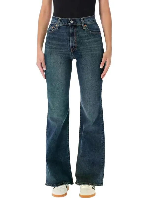 LEVI'S Ribcage Mid-wash Flared Jeans - Blue