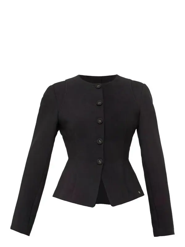 NISSA Single-breasted Fitted Blazer - Black