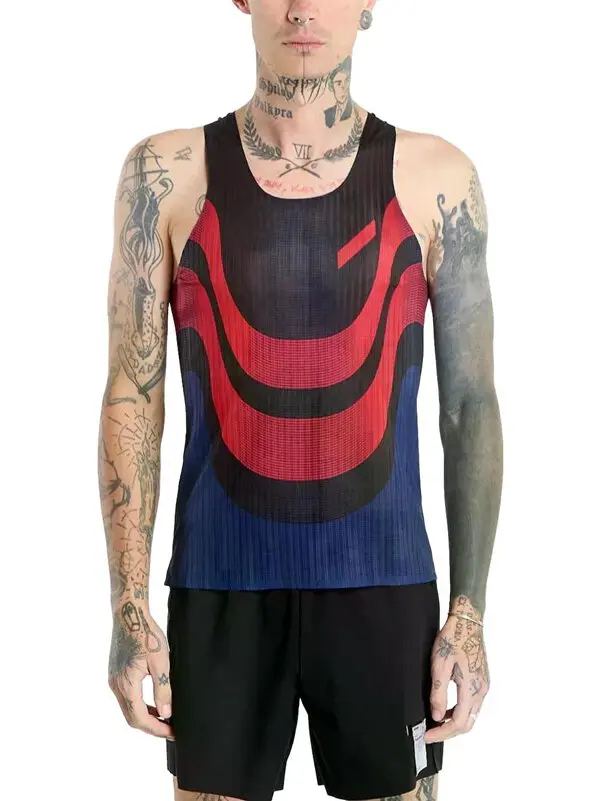 SOAR 2.0 Wave-print Racer-back Race Vest - Black