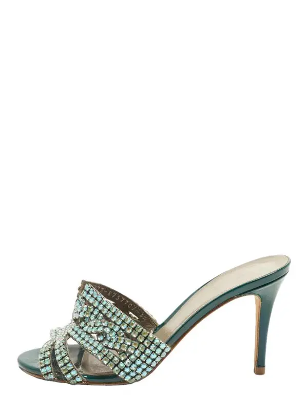 GINA Loren Crystal-embellished Sandals - Blue