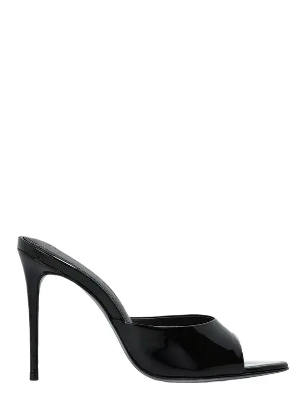 BLACK SUEDE STUDIO Jazz Patent-finish Sandals - Black