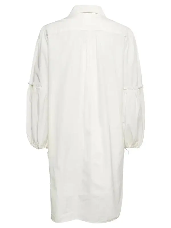 Max Mara Tassel-trim Poplin Mini Dress - White