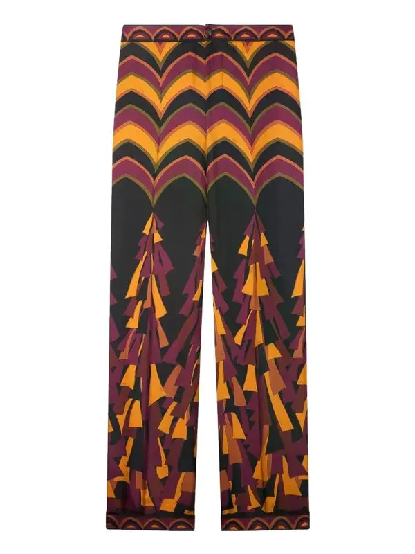 Emilio Pucci Baiadera Print Silk Pants - Black