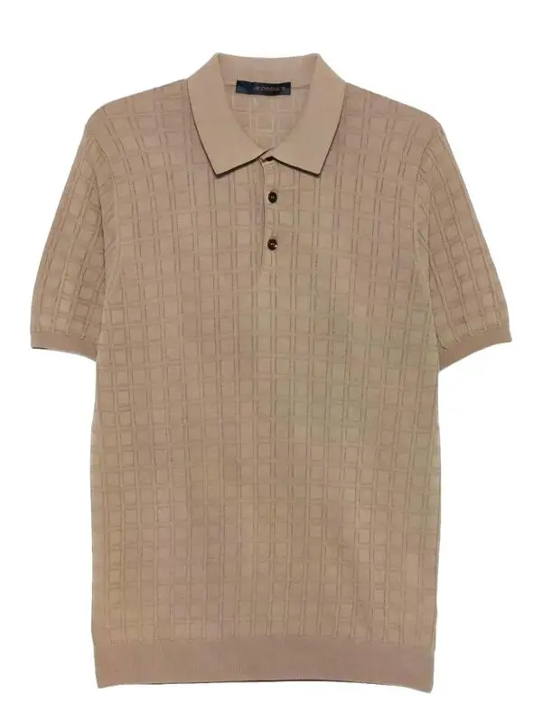 JEORDIE'S Check-pattern Polo Shirt - Neutrals