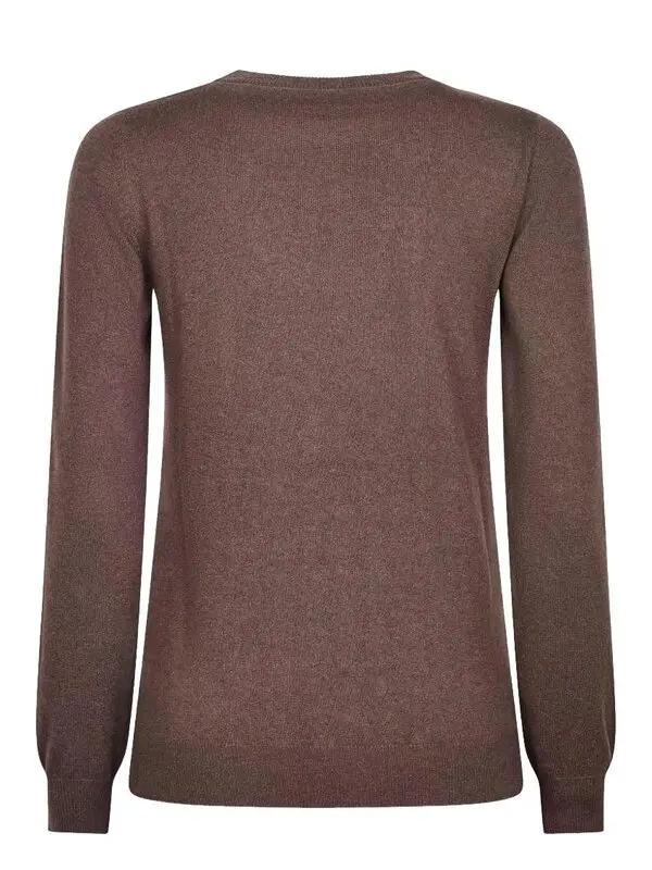 Brunello Cucinelli Monili-chain Cashmere Sweater - Brown