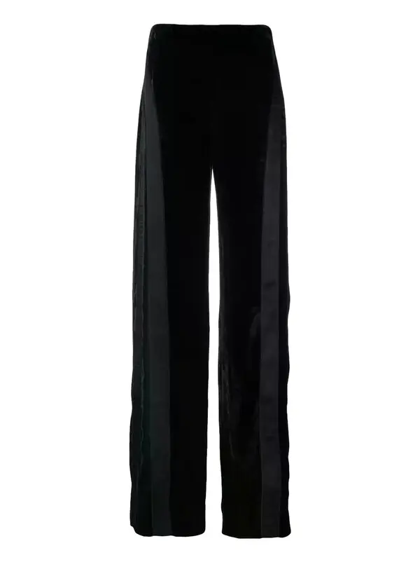 Alberta Ferretti Panelled Palazzo Trousers - Black