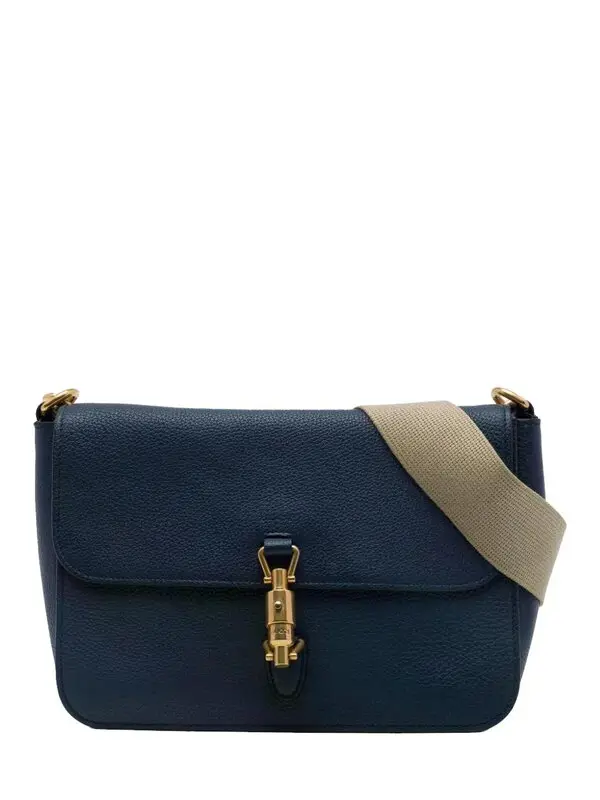 Gucci 2016-2026 Calfskin Soft Jackie Convertible Crossbody Bag - Blue