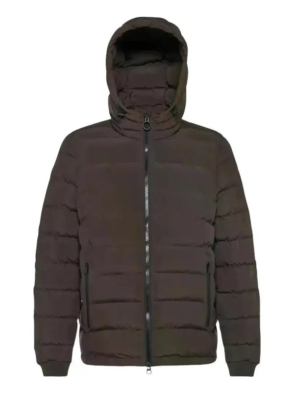 Geox Spherica Quilted Hooded Jacket - Brown