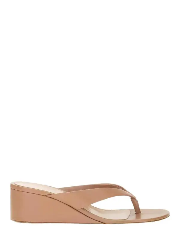 GIANVITO ROSSI Thong Wedged Sandals - Neutrals