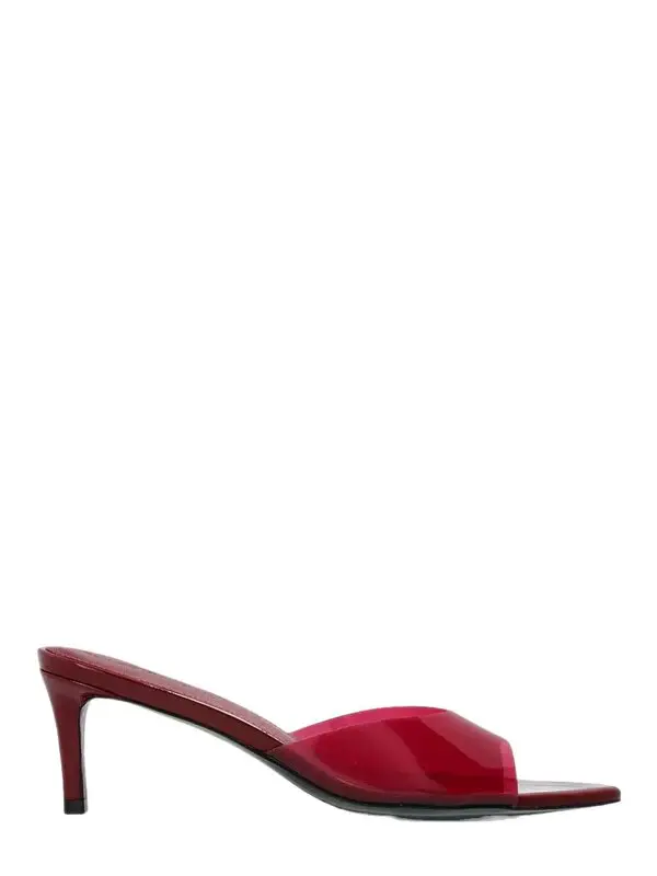 BLACK SUEDE STUDIO Belle 60 Transparent Strap Mules - Red