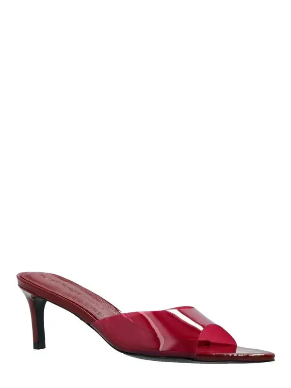 BLACK SUEDE STUDIO Belle 60 Transparent Strap Mules - Red