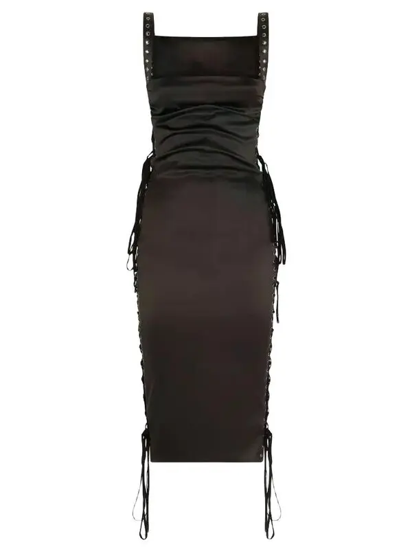 Dolce & Gabbana Lace-detail Sleeveless Midi Dress - Black