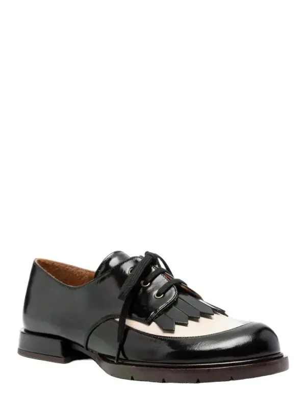 Chie Mihara Fringe-detail Lace-up Derby Shoes - Black