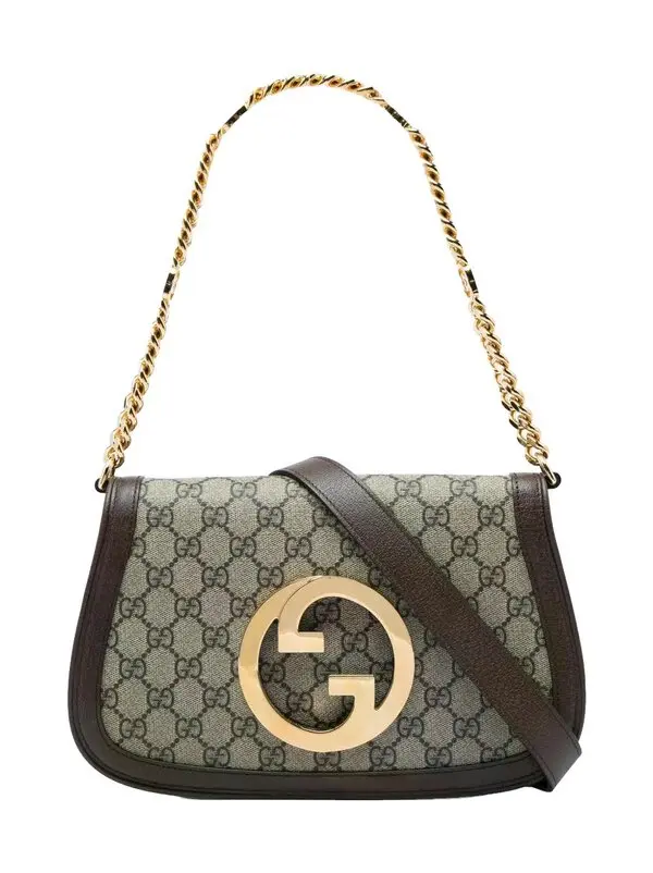 Gucci 2016-2026 Small Gg Supreme Blondie Chain Satchel - Neutrals