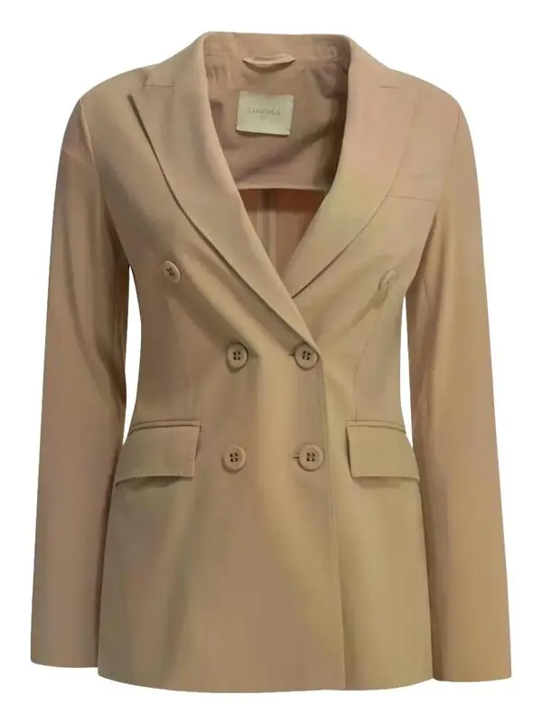 CIRCOLO 1901 Double-breasted Peak-lapel Blazer - Neutrals