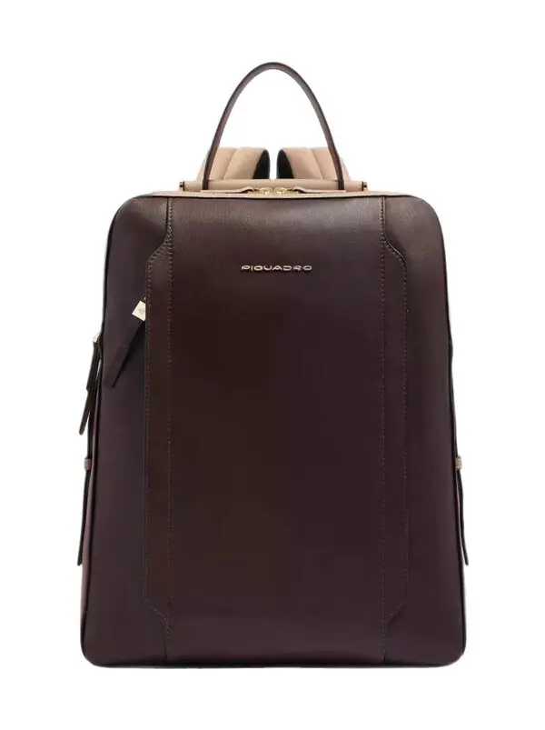 PIQUADRO Rfid-blocking Leather Laptop Backpack - Red