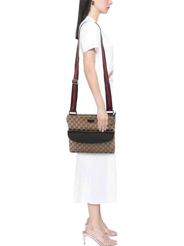 Gucci 2016-2026 Gg Canvas Web Crossbody Bag - Neutrals