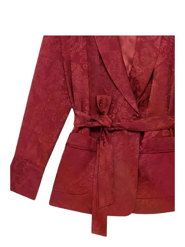 Malìparmi Damask-jacquard Wrap Blazer - Red