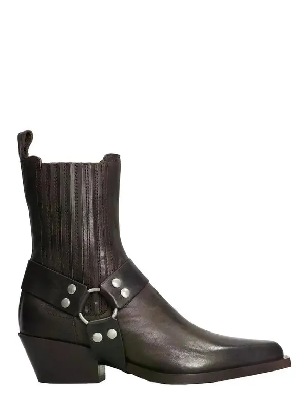 BIBI LOU Neri Biker-leather Boots - Brown