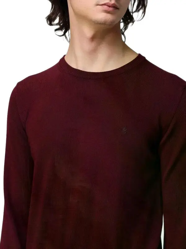 BROOKSFIELD Crew-neck Wool Sweater - Red