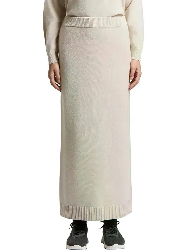 Peserico Ribbed-trim Maxi Skirt - Neutrals